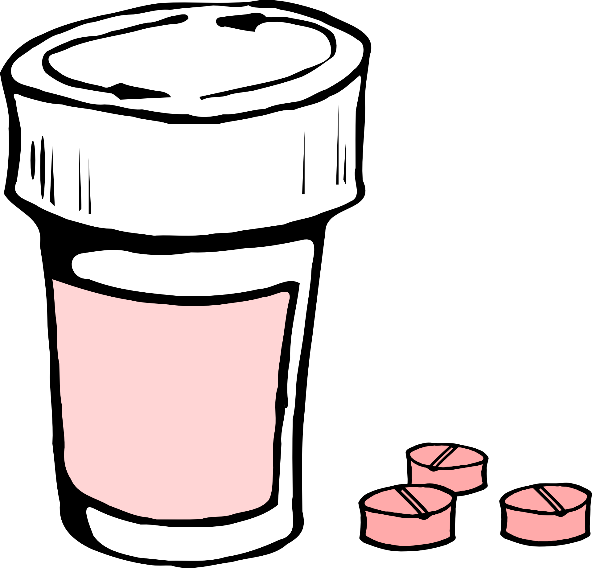 Pink pills drawing free image download