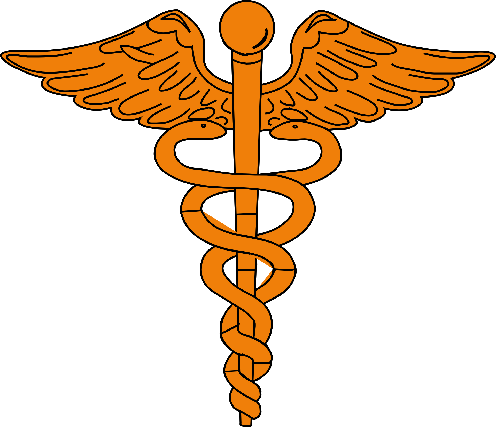 Painted orange medical symbol free image download