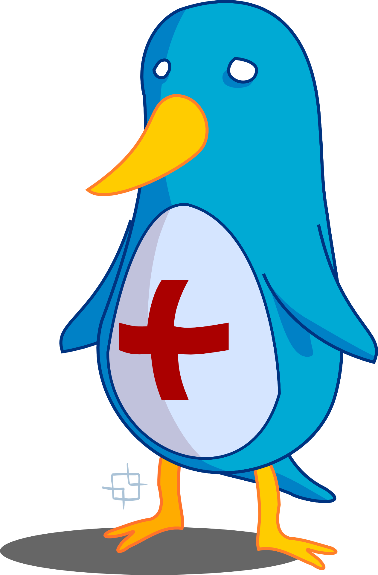 Tux blue penguin drawing free image download