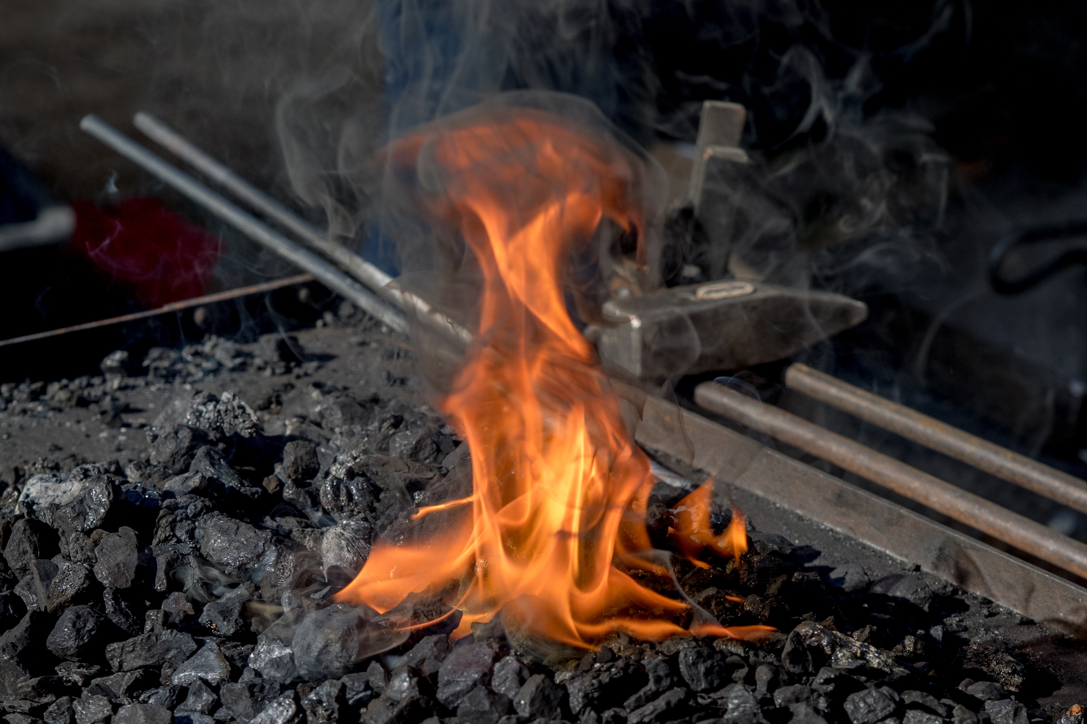 Fire and the coals in the anvil free image download