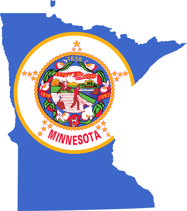 Minnesota Flag Map free image download