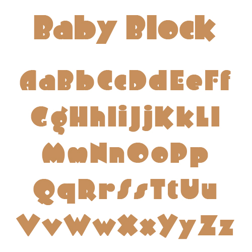Wooden Baby Block Letters free image download
