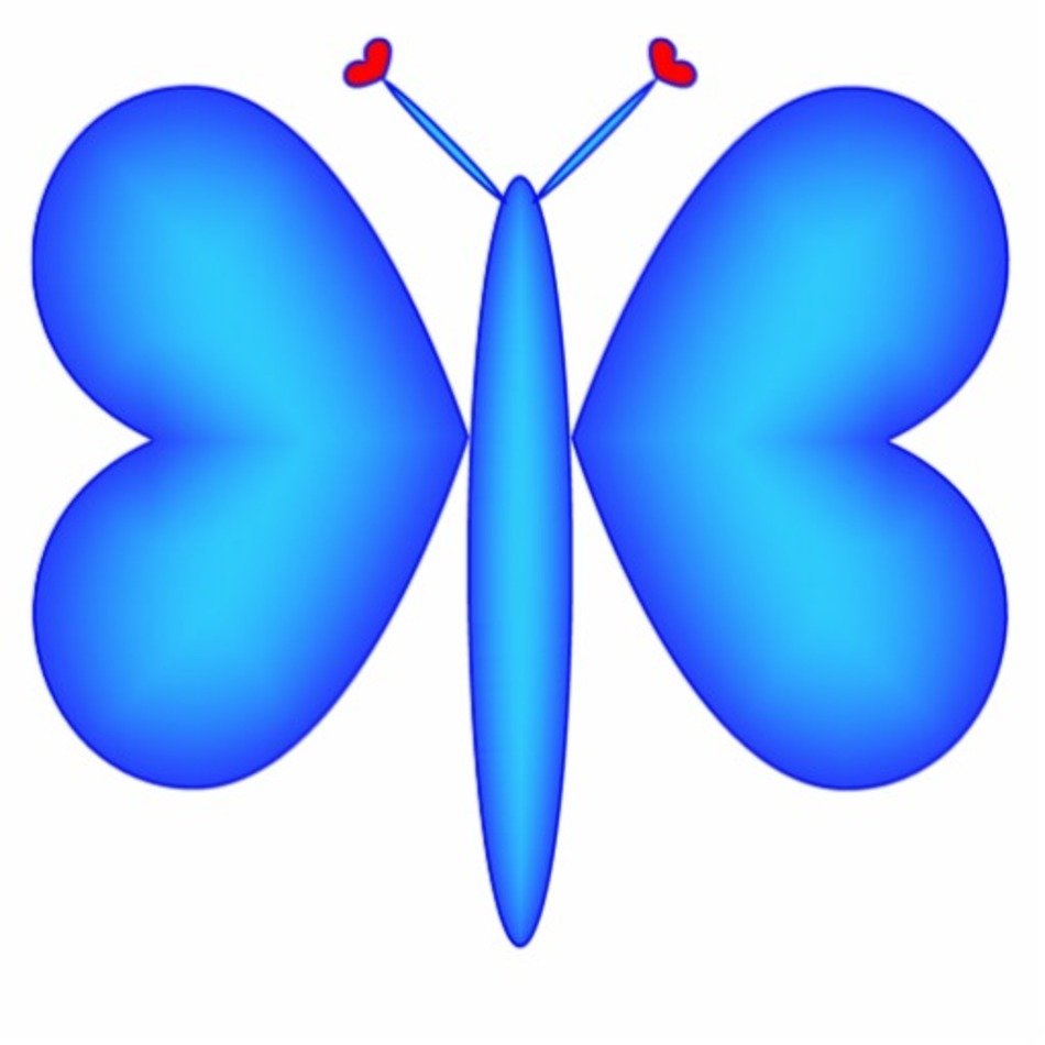 Neon Blue Butterfly free image download