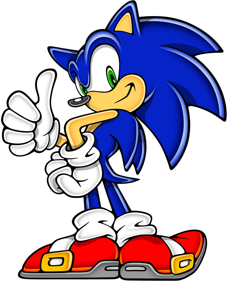 İllustration of Sonic The Hedgehog free image download