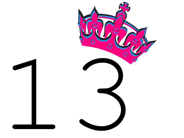 Number 13 Clip Art N34 free image download