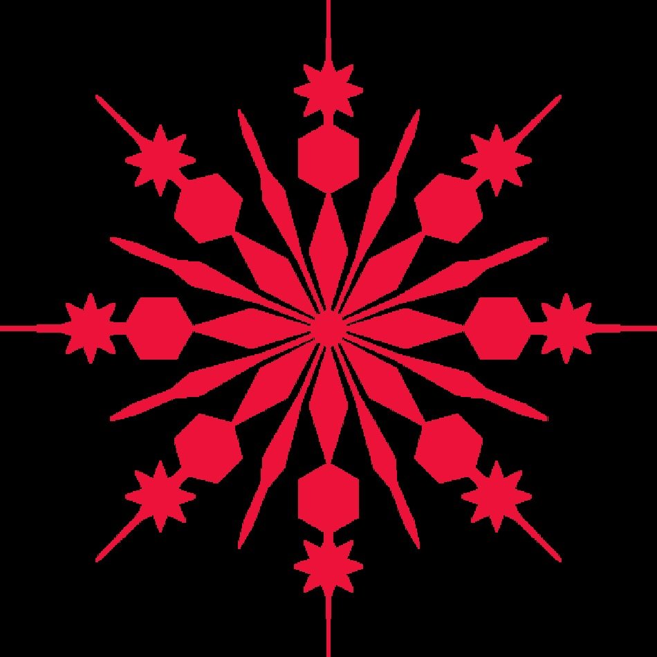 Red Snowflake Clip Art N14 free image download