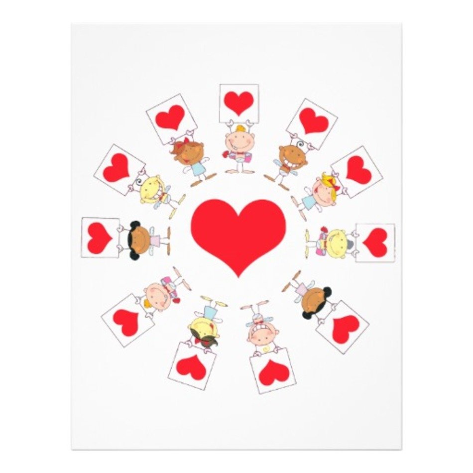 Unity And Love Cartoon Kids Personalized Flyer free image download