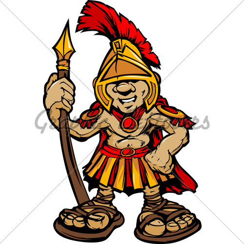 Cartoon Spartan Warrior N13 free image download