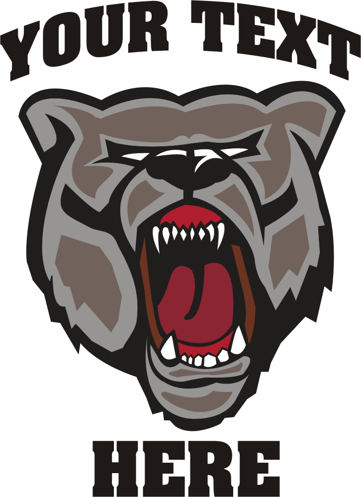 Cartoon angry Bear face with sharp teeth free image download