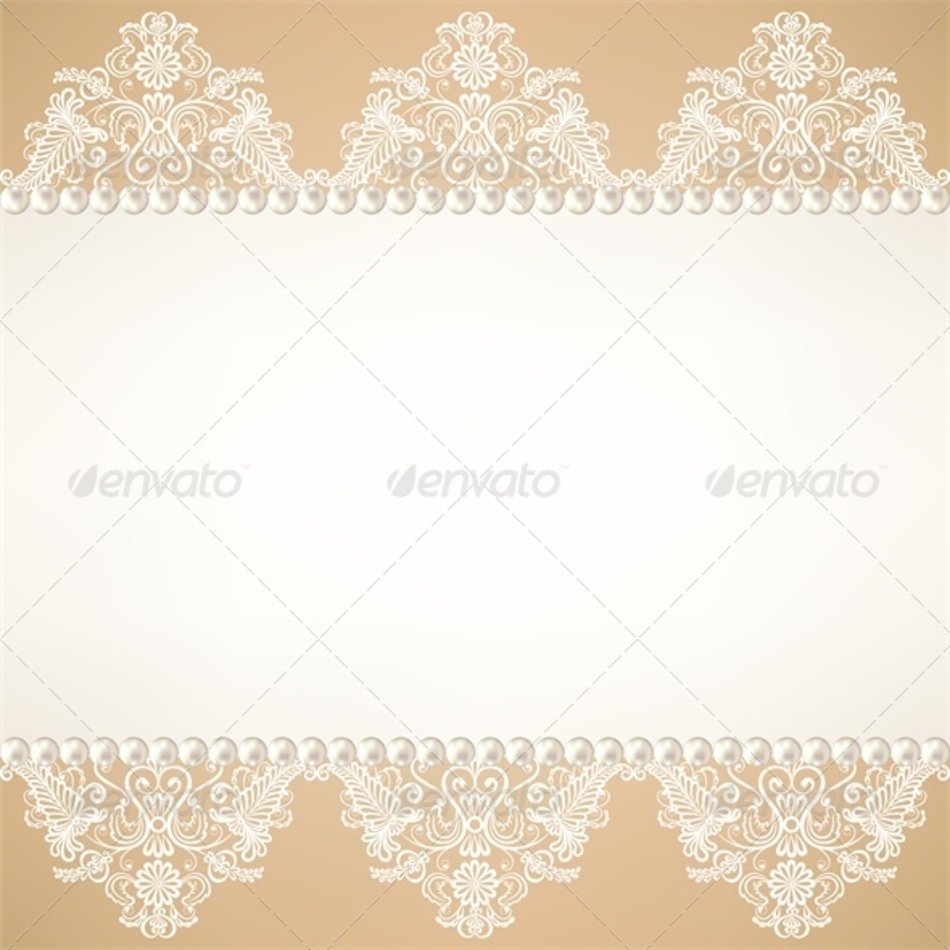 Lace And Pearl Border free image download