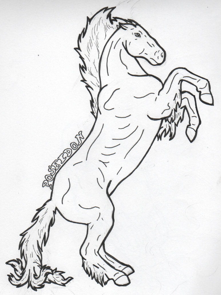 Poseidon Horse Symbol drawing free image download