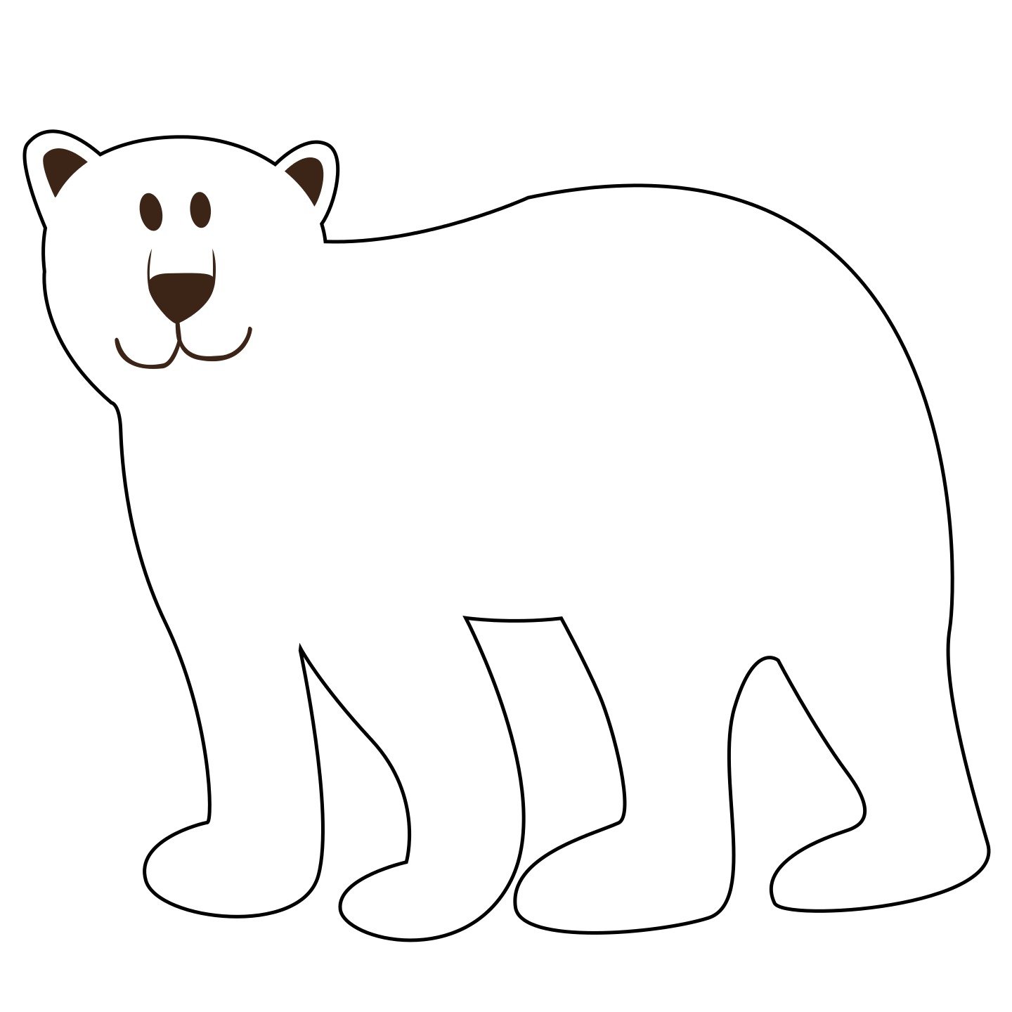 Cartoon Polar Bear In A Children s Book Free Image Download