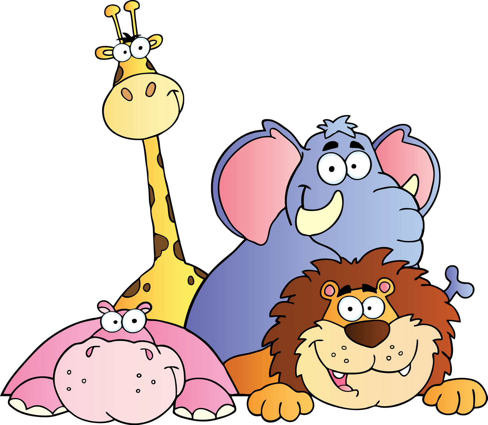 Clip art of cartoon group of animals free image download