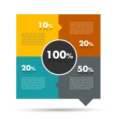 Rectangle diagram for infographics Web template banner free image download