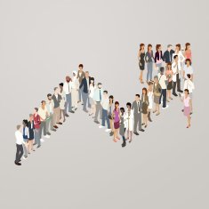 People forming increase arrow free image download