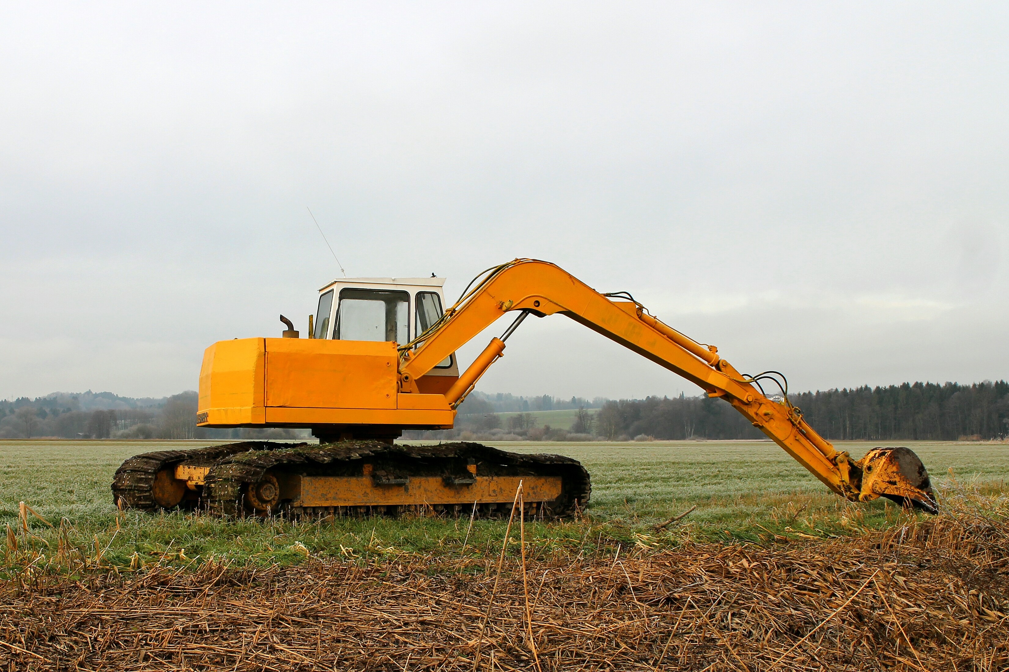 Excavators on a field free image download