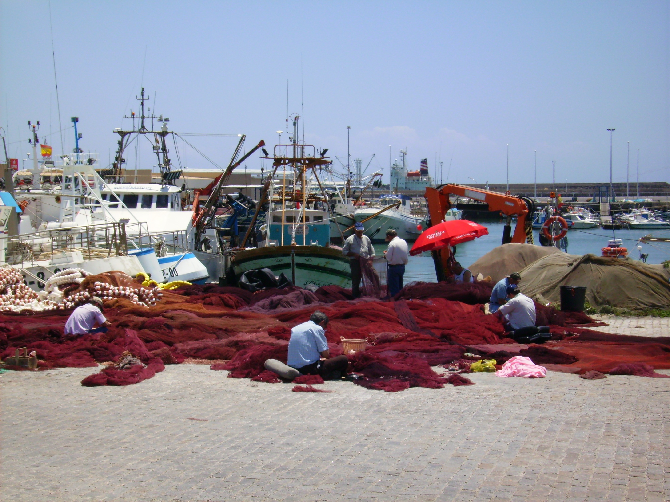 Fishing industry in the harbor free image download