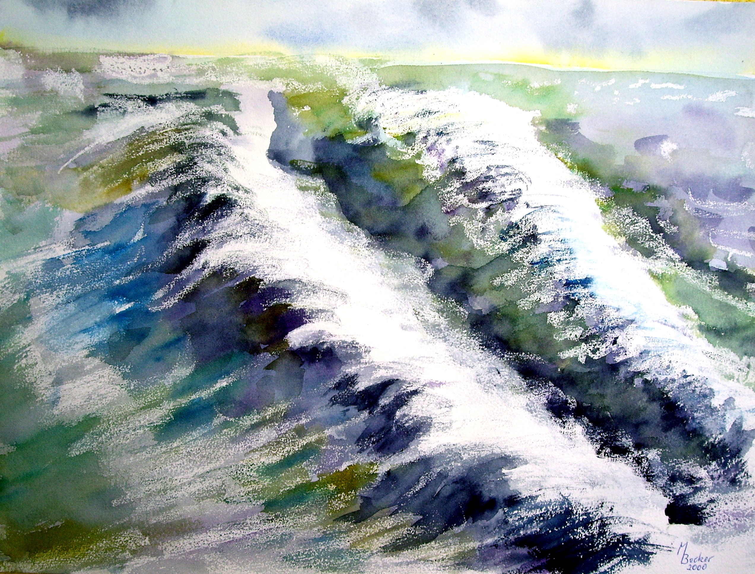 Wave image drawing free image download