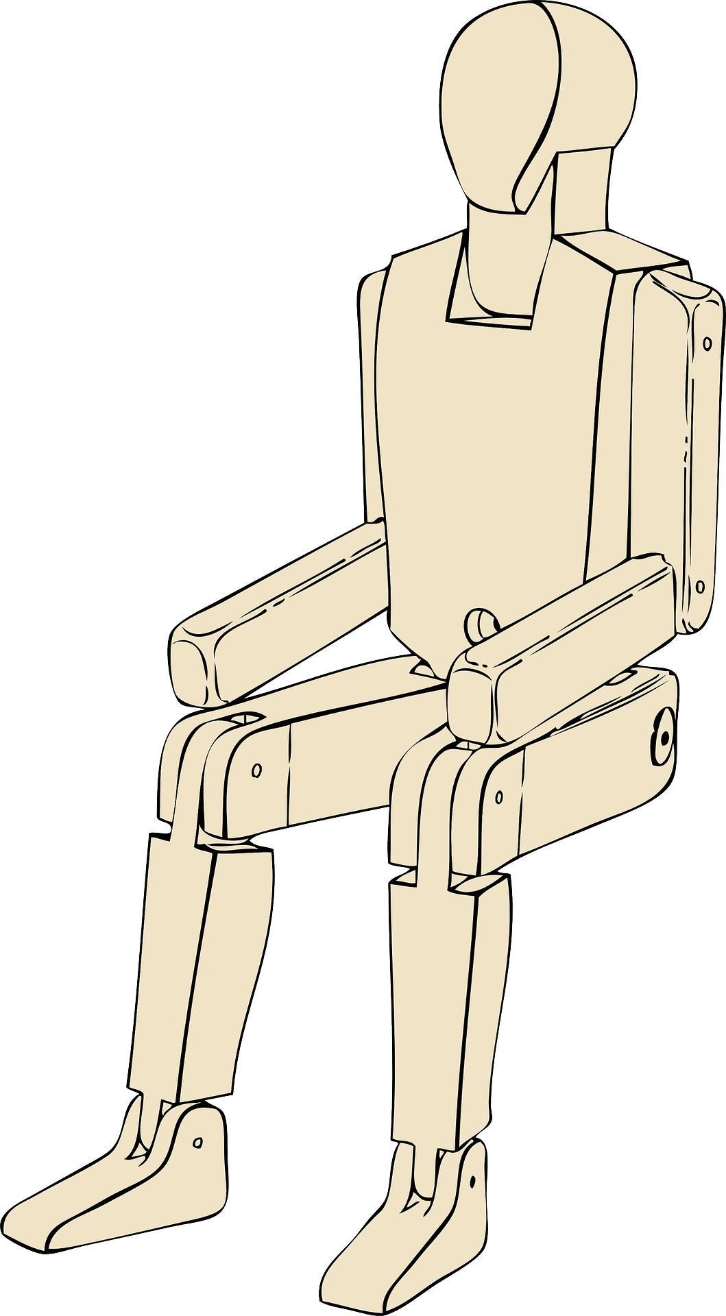 Seated Wooden Mannequin Free Image Download