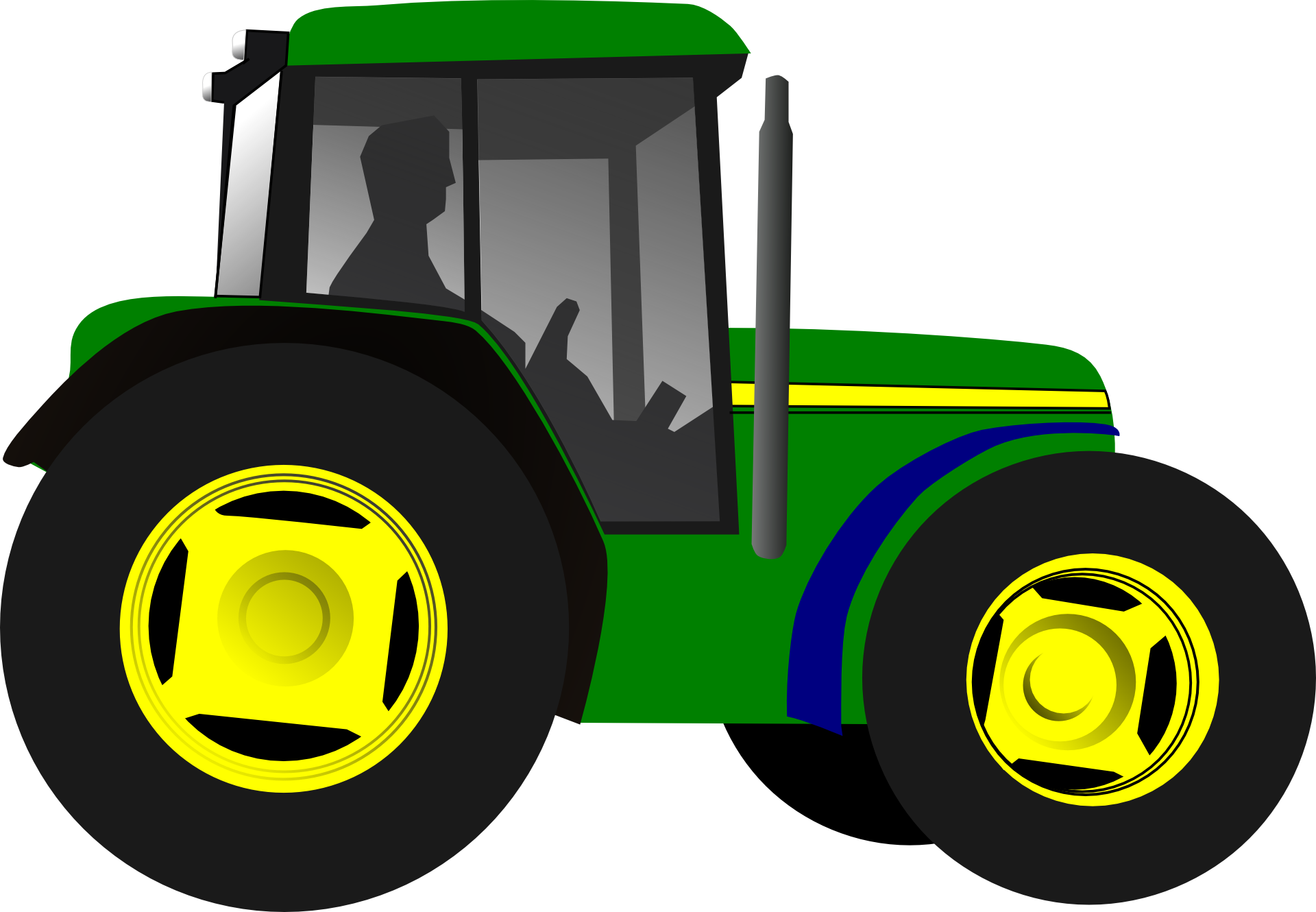 Tractor drawing with driver free image download