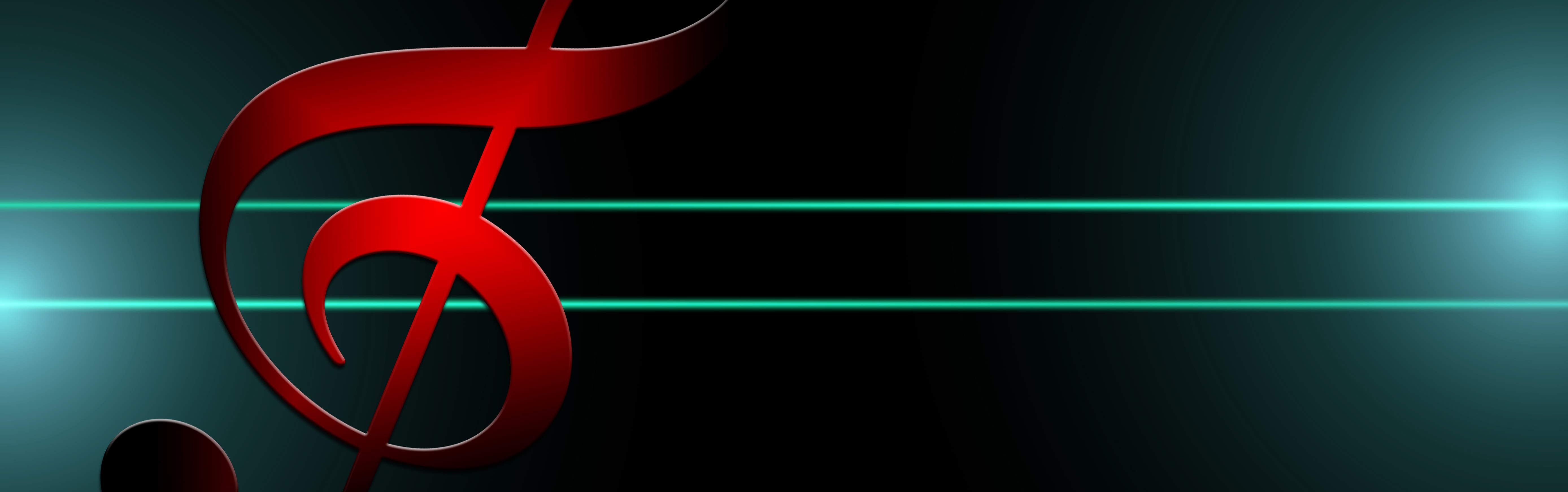 Banner with red treble clef free image download