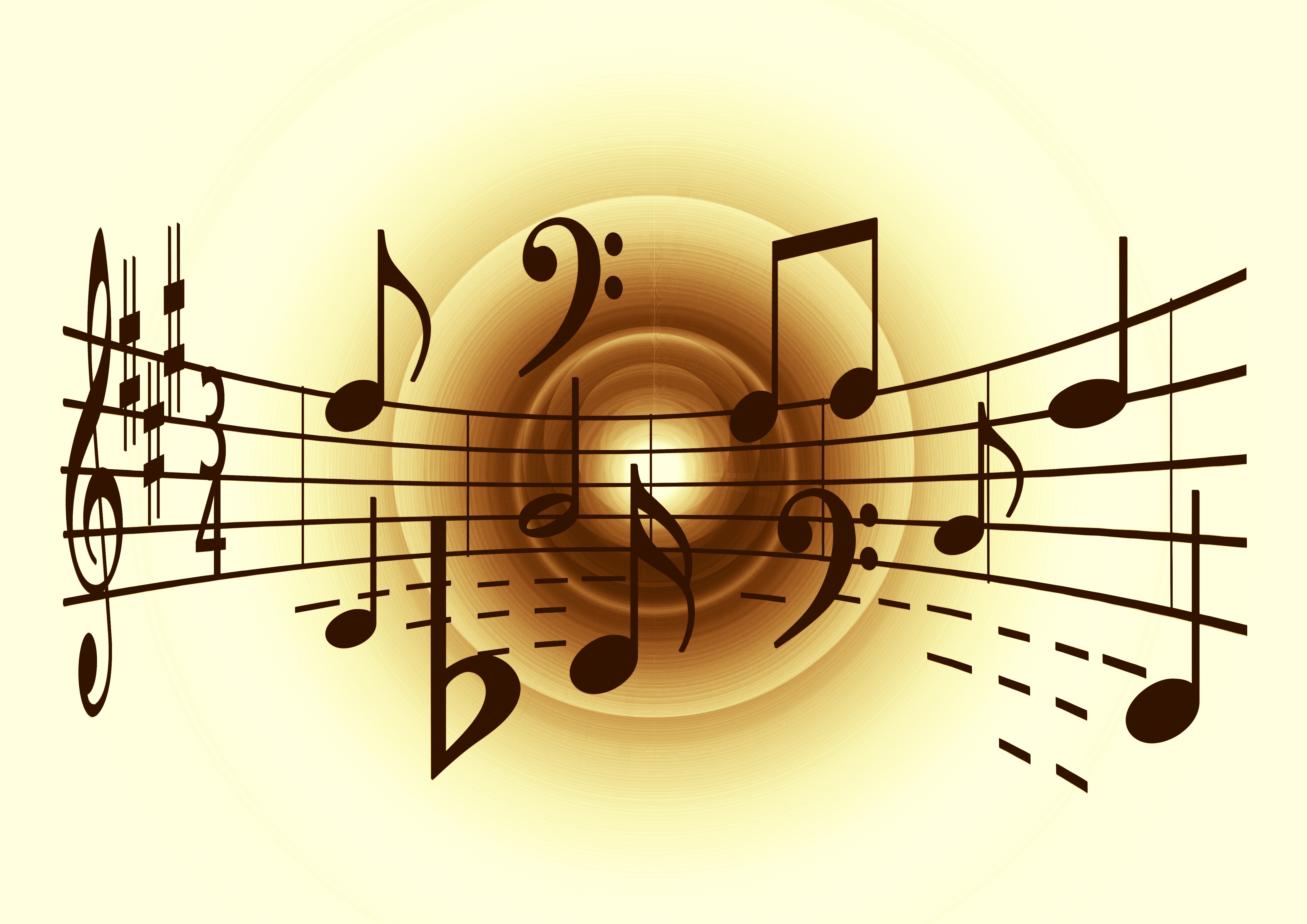Image of a melody with musical notes free image download