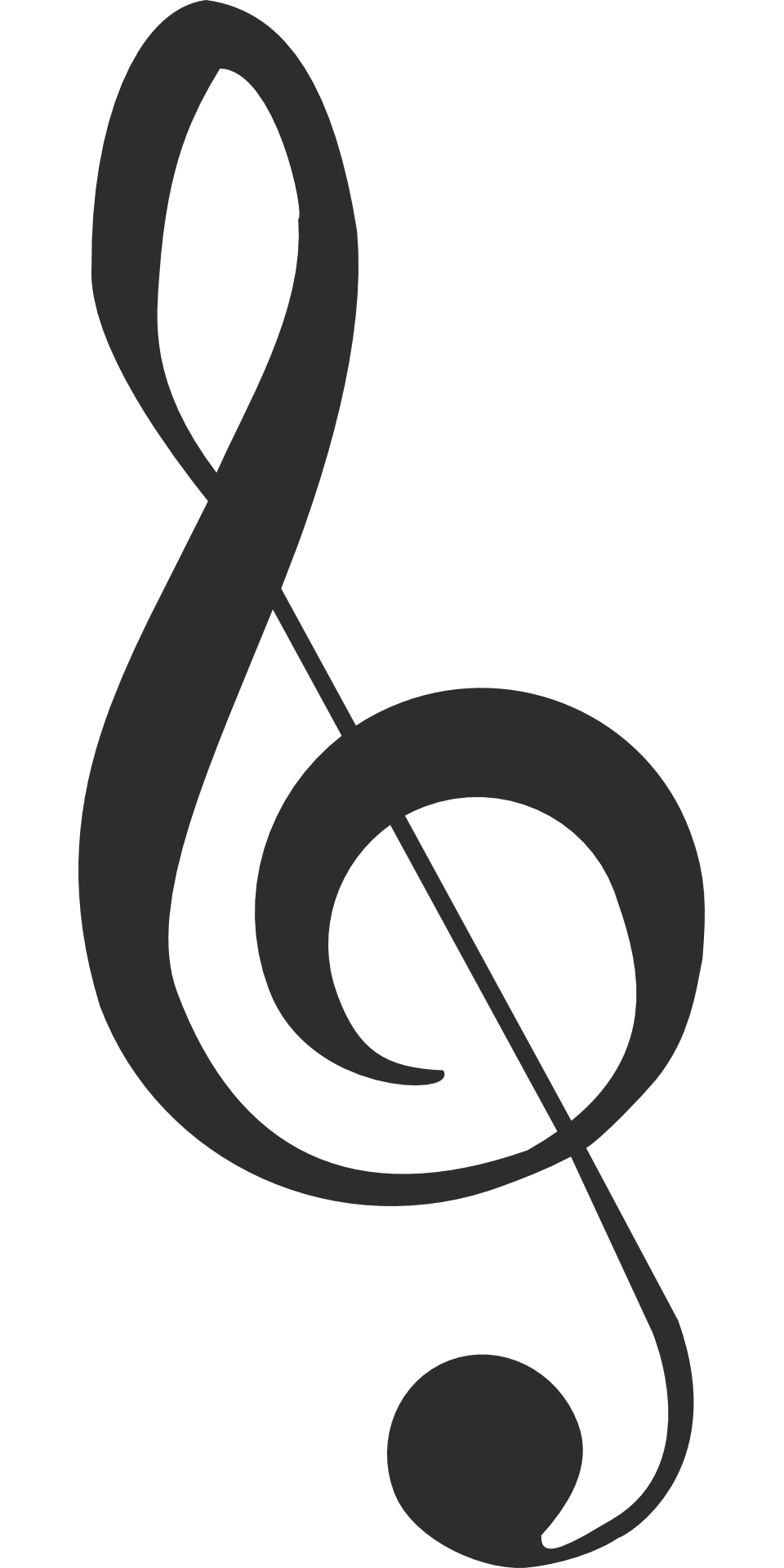 Trebel clef, black musical symbol free image download