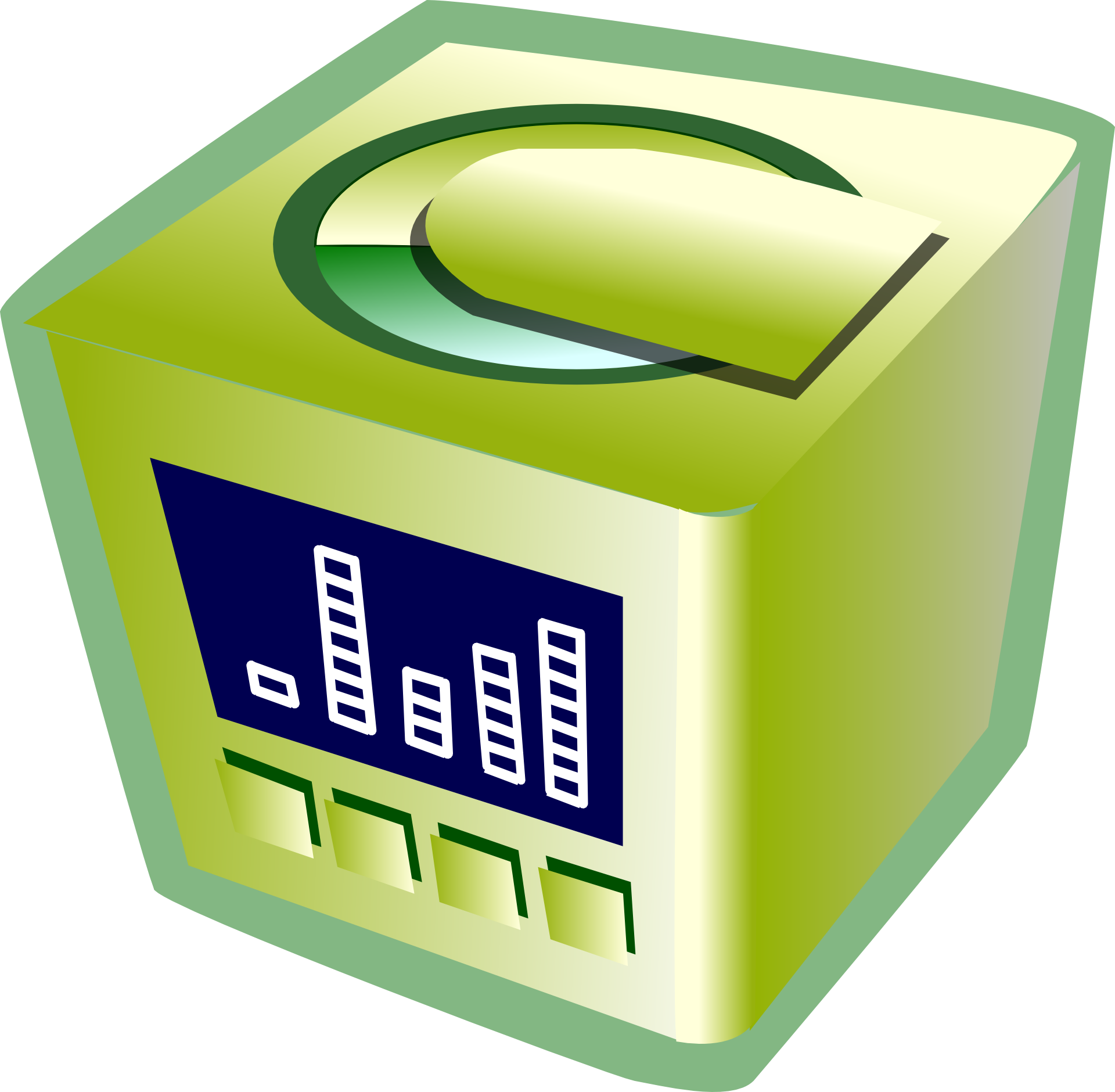 Graphic image of a green player free image download