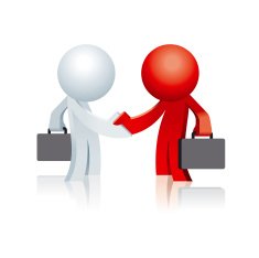 Simplified man shake hand free image download