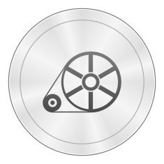 Flywheel icon on a round button - Sharp Series free image download