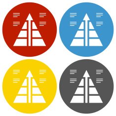 Pyramid icon on circle buttons - Circle Series N8 free image download