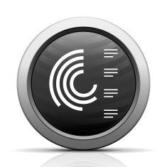 Radial Chart icon on a round button - Elect Series free image download