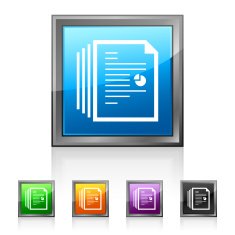 Document icon on square buttons N17 free image download