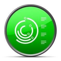 Radial Bar Chart icon on a round button N11 free image download