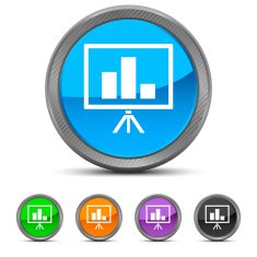 Presentation icon on circle buttons N2 free image download