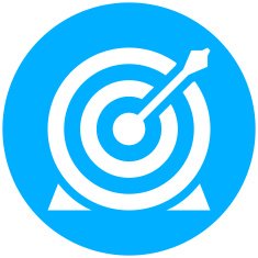 Target icon on a round button N34 free image download