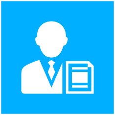 Businessman icon on a blue background N19 free image download