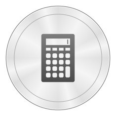 Calculator icon on a round button N4 free image download