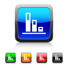 Bar Graph icon on color buttons N24 free image download