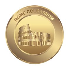 Rome colosseum coin free image download