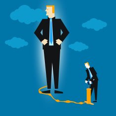 Businessman Air Pumping Boss free image download