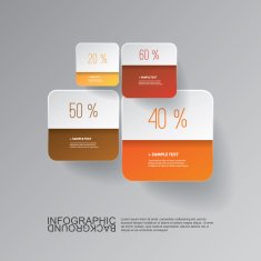 Infographic Design - Round Square Labels with Diagrams N4 free image ...