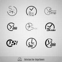 5 minutes vector icons free image download