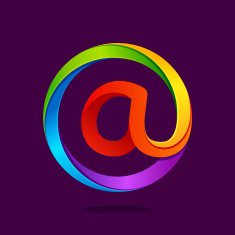 Letter A colorful in the circle free image download