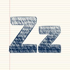 Letter Z sketch in a notebook free image download