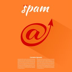 Spam icon on an orange background Vector illustration free image download