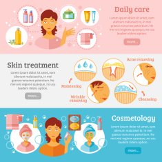 Skin Cosmetology Banners Set free image download