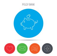 Piggy bank icon Money economy sign free image download