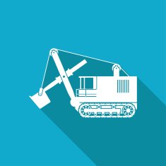 Vector color flat heavy machine icon N8 free image download