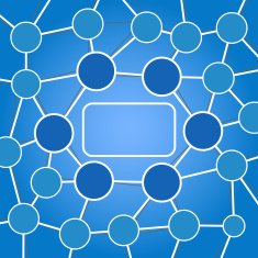 Blank blue circle connect free image download